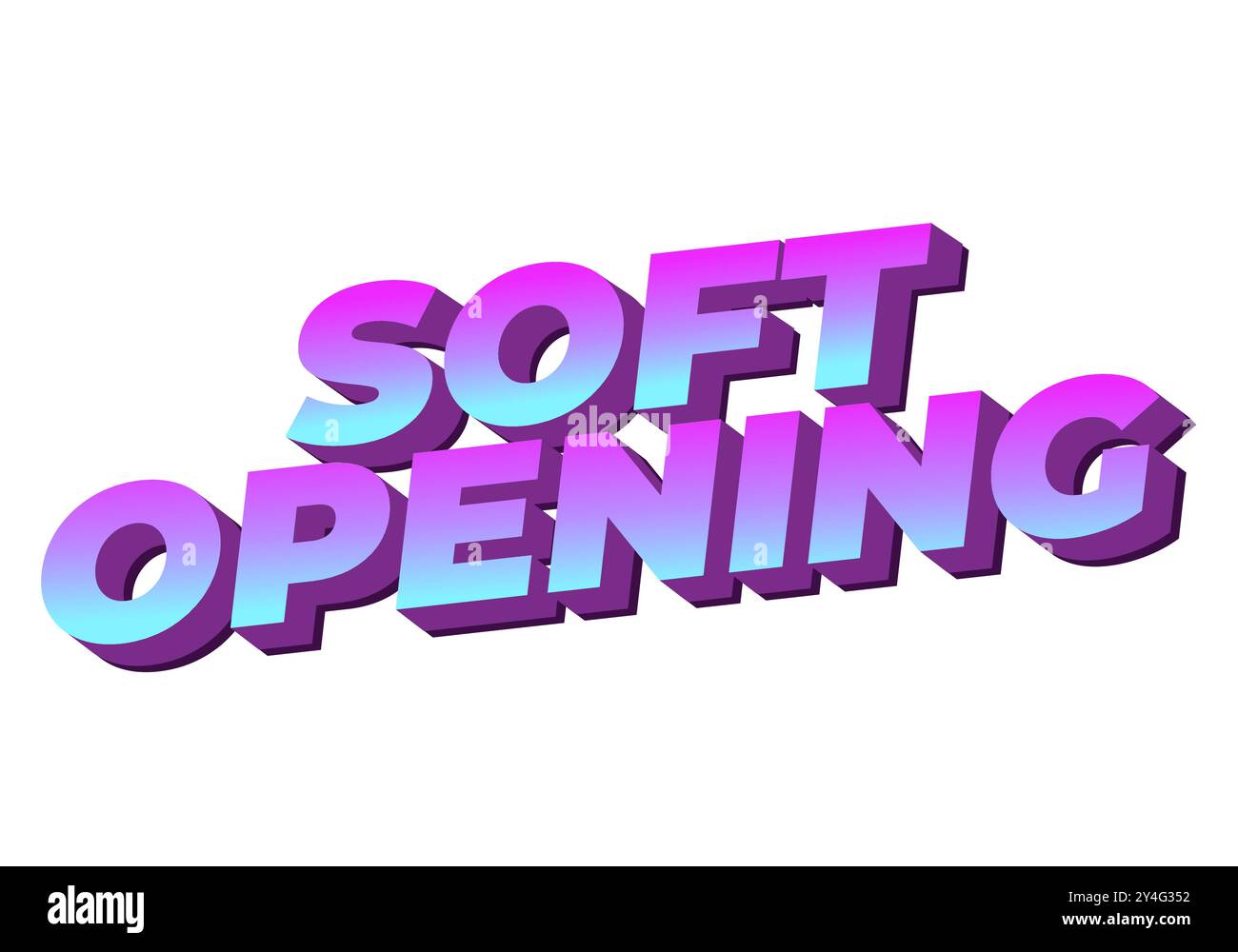 Soft opening. Text effect design for digital ads with 3D style Stock ...