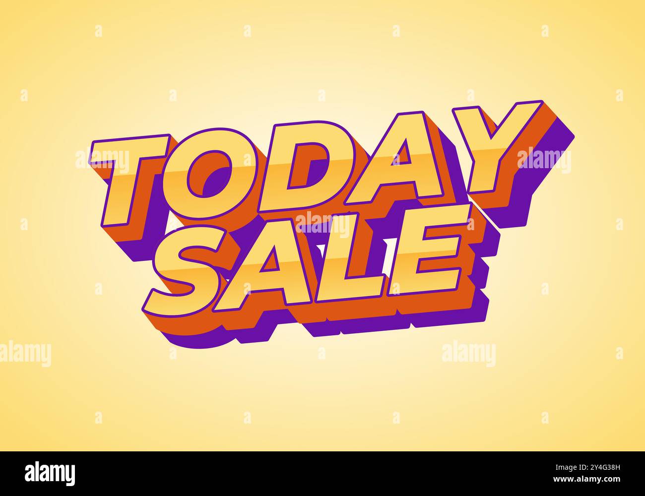 Today sale. Text effect design in 3D style with good color combination ...