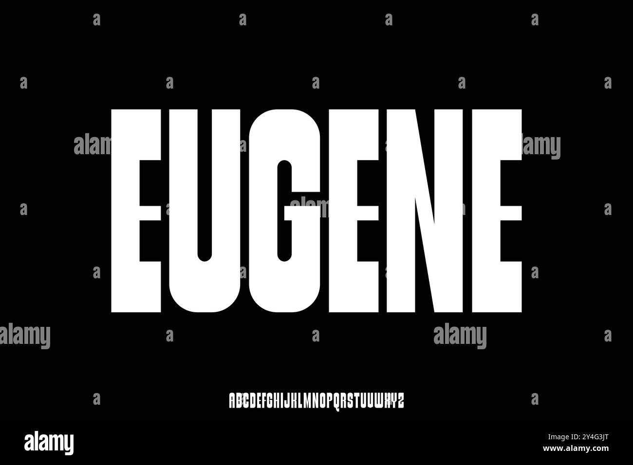 Unique bold retro urban style alphabet display font vector illustration ...