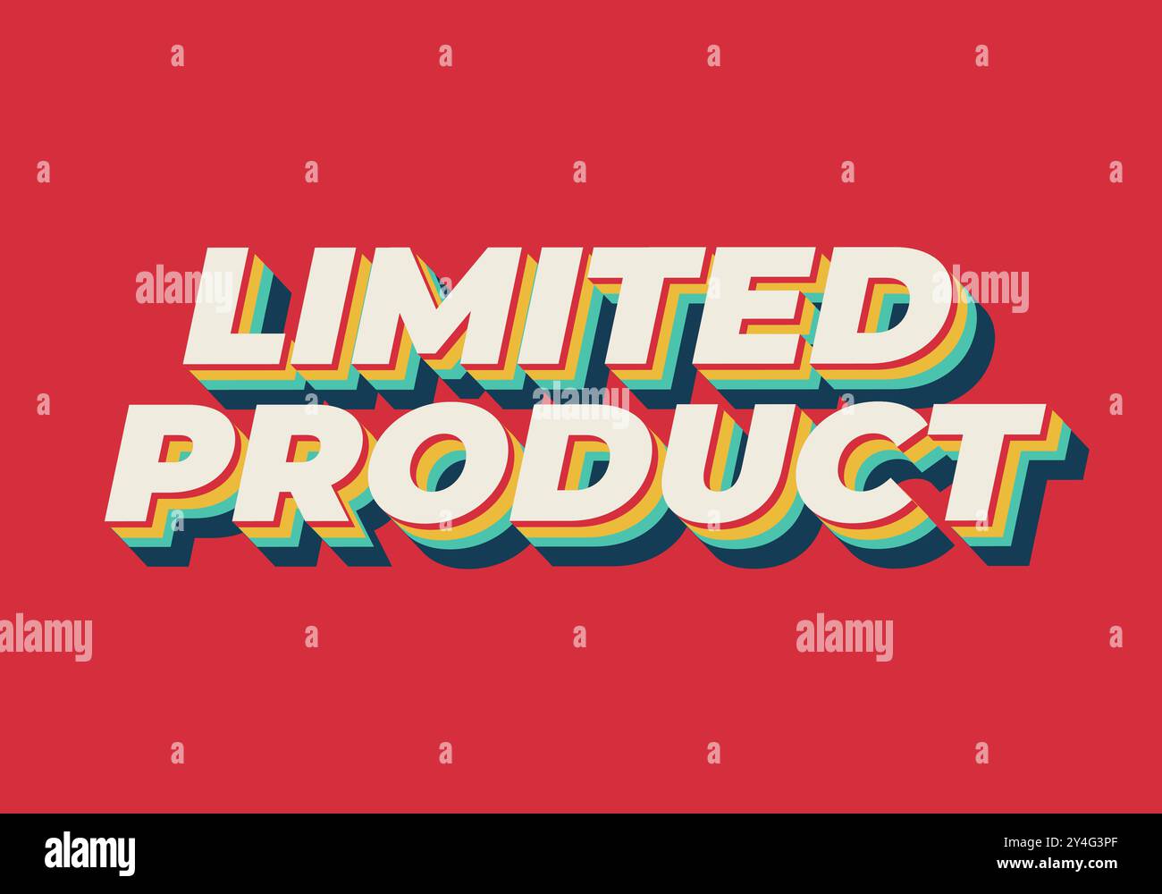 Limited product. Text effect design in 3D style in modern colors Stock ...