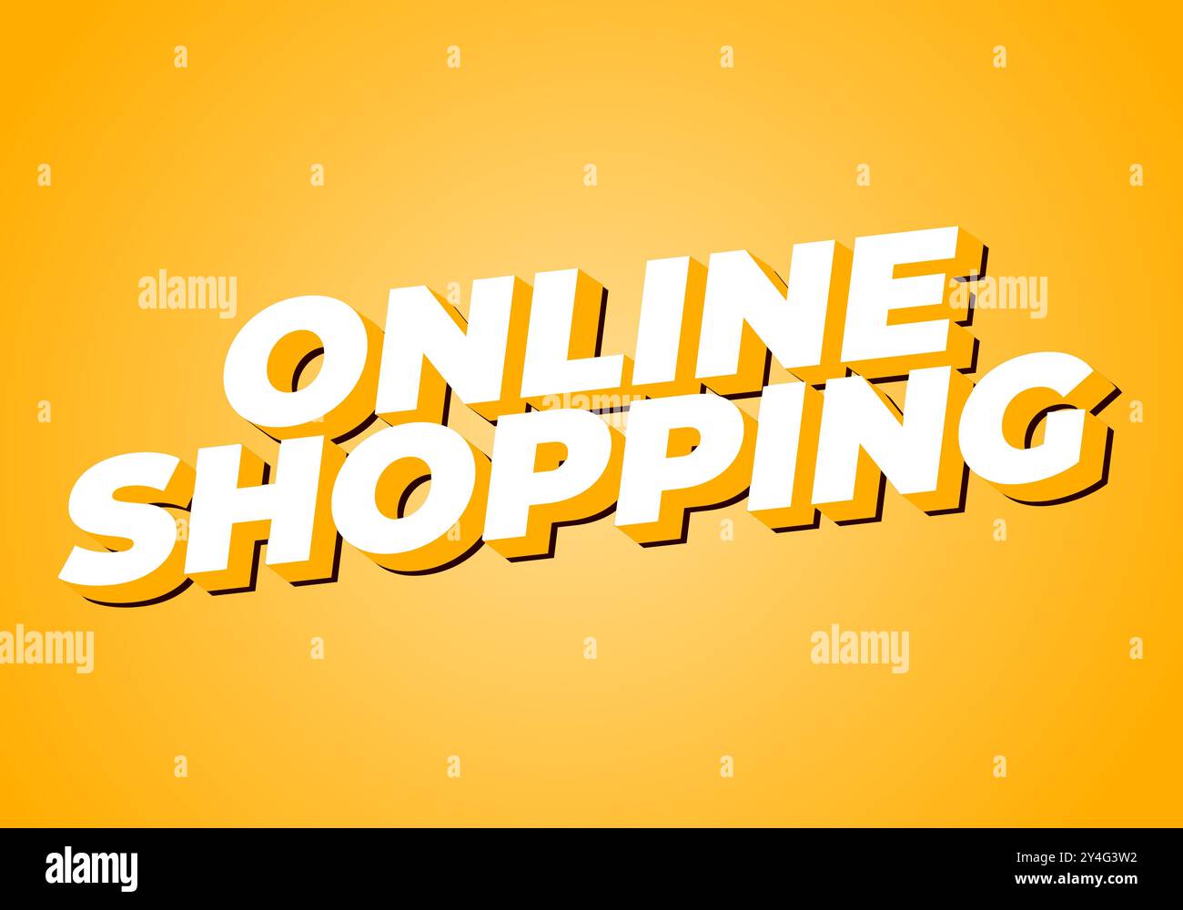 Online shopping. Text effect design in 3D style with modern colors ...