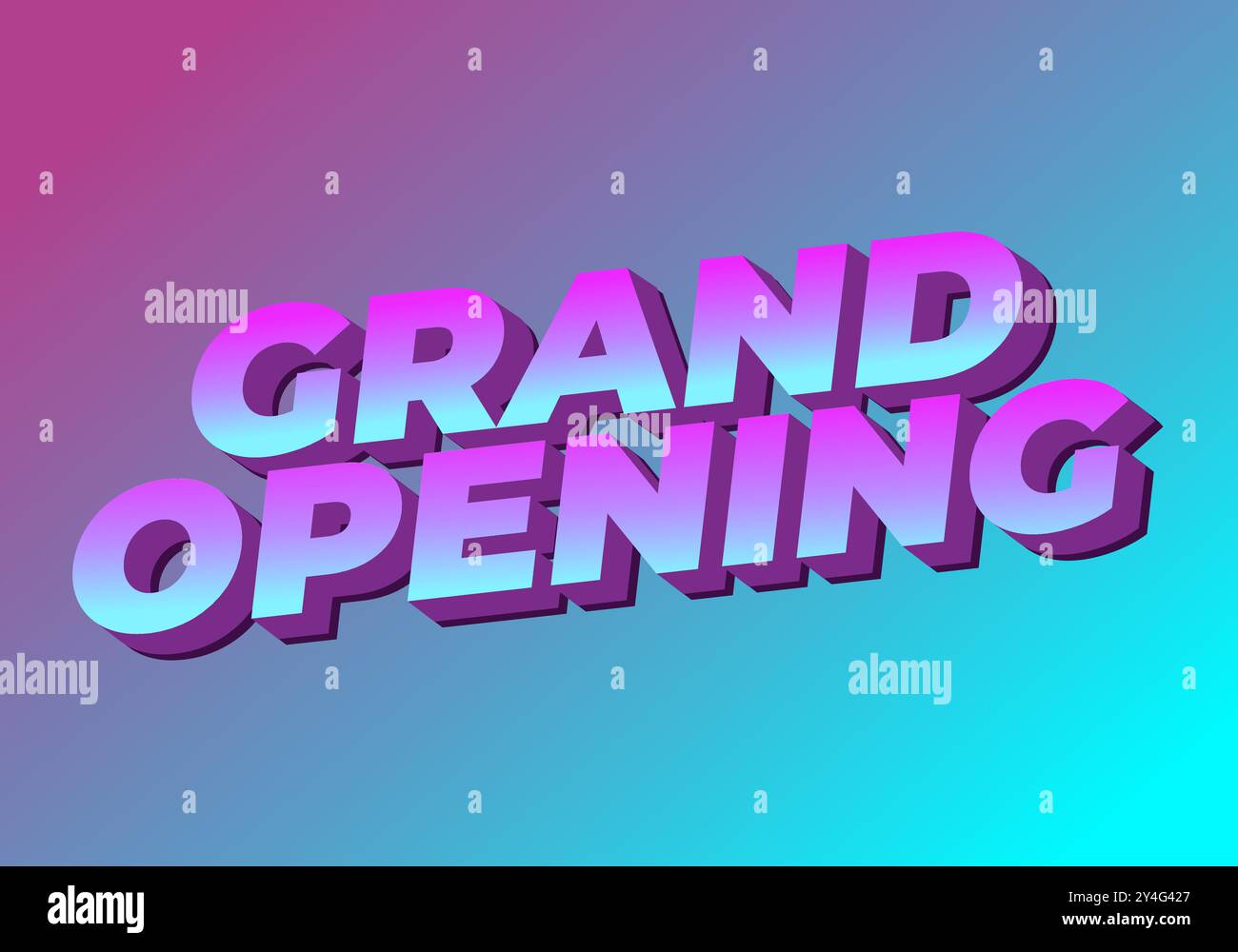Grand opening. Text effect design in modern colors with 3D style Stock ...