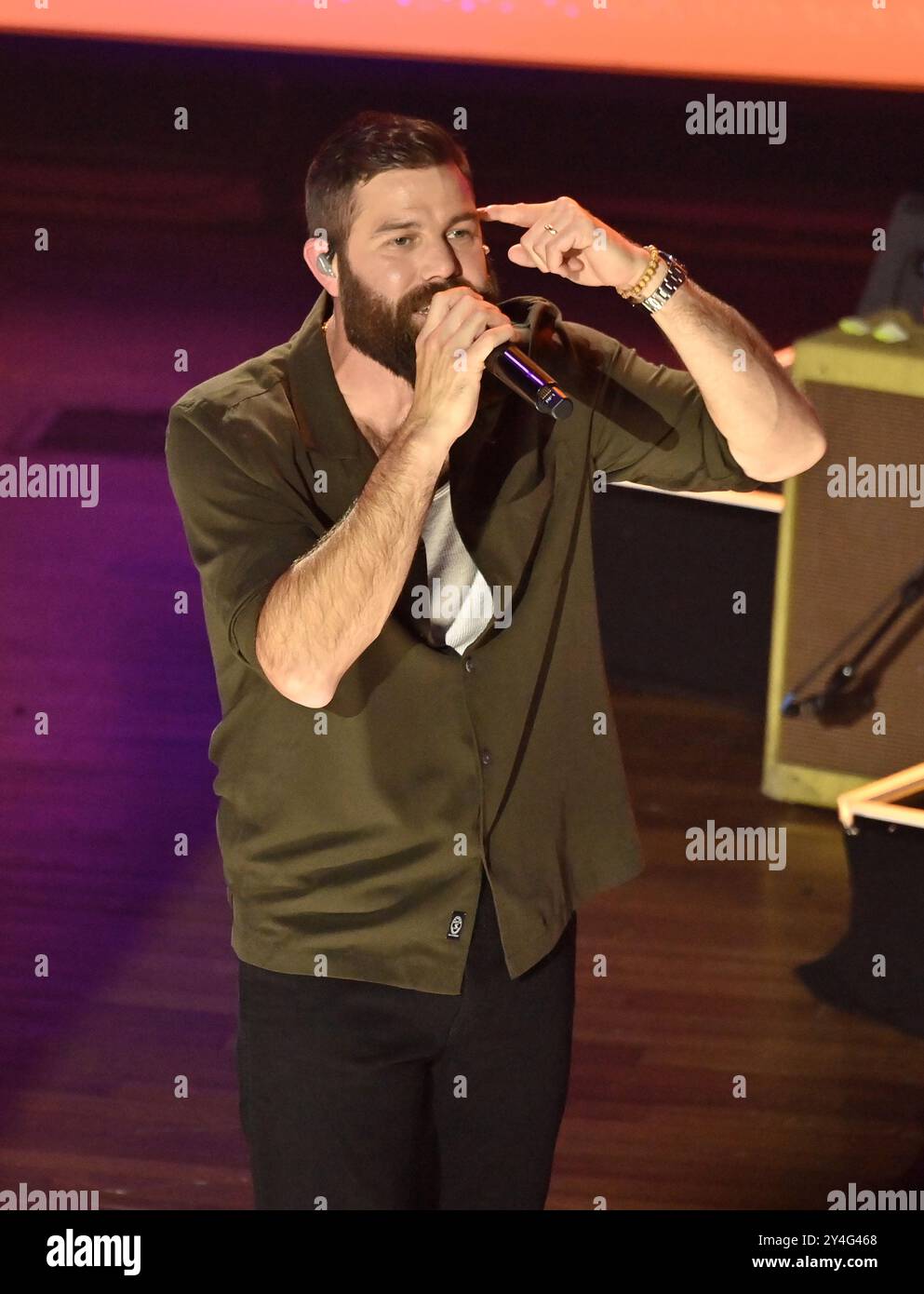 Nashville, USA. 18th Sep, 2024. Jordan Davis onstage at the 17th ACM ...