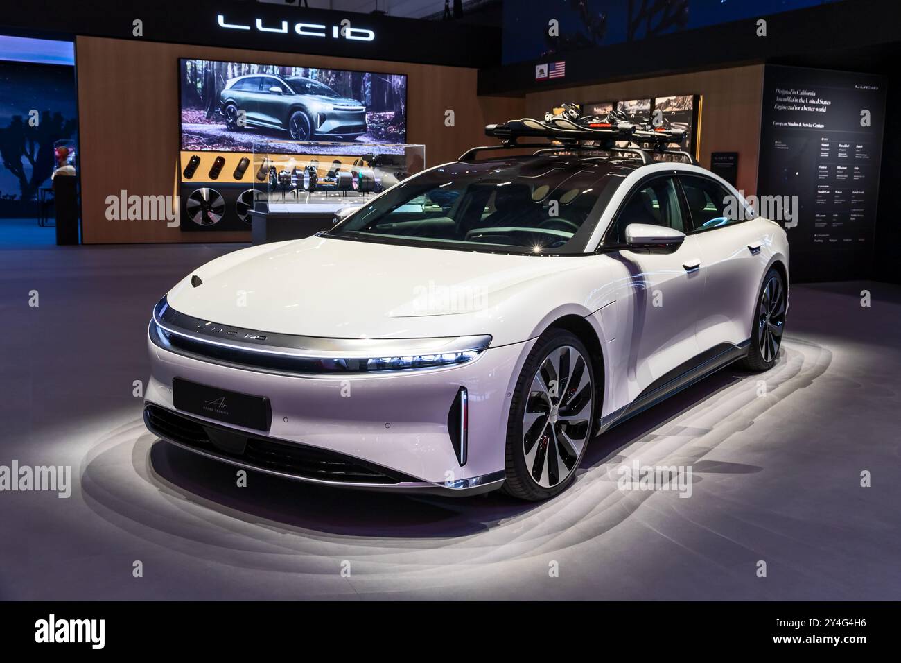 Lucid Air Sapphire Grand Touring electric luxury sedan car at the ...