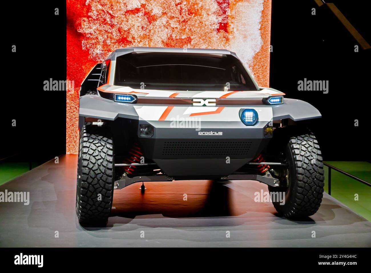 Dacia Sandrider Prodrive Dakar-rally car at the Geneva International ...