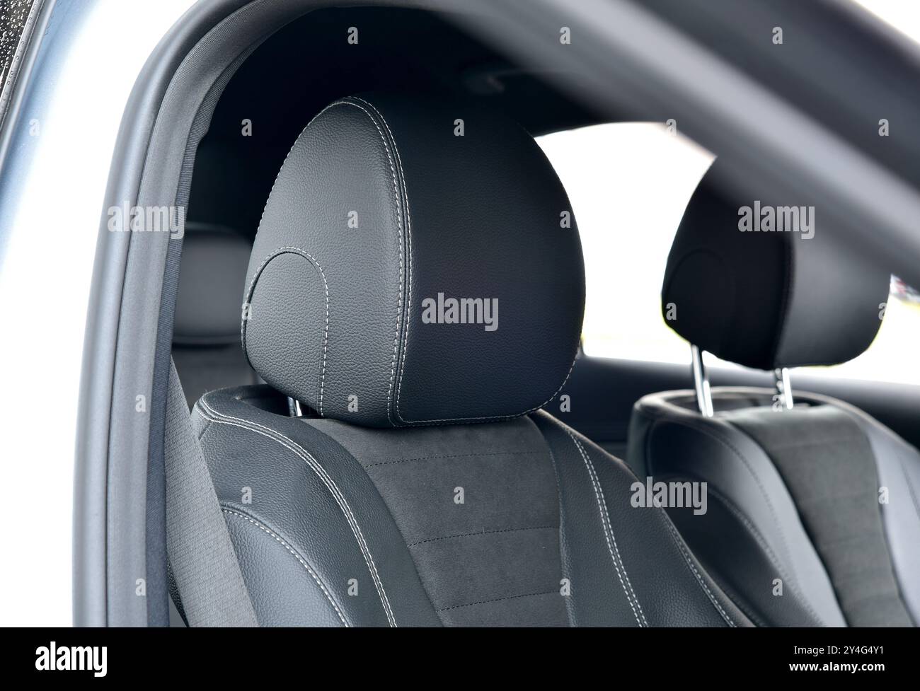 Headrest on a car seat Stock Photo - Alamy