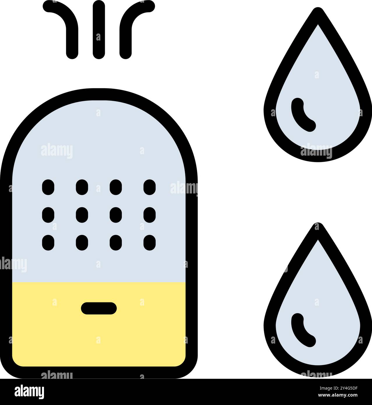 Humidifier Device color Icon. Electronic Appliance Air Purifier Concept Flat Pictogram ...