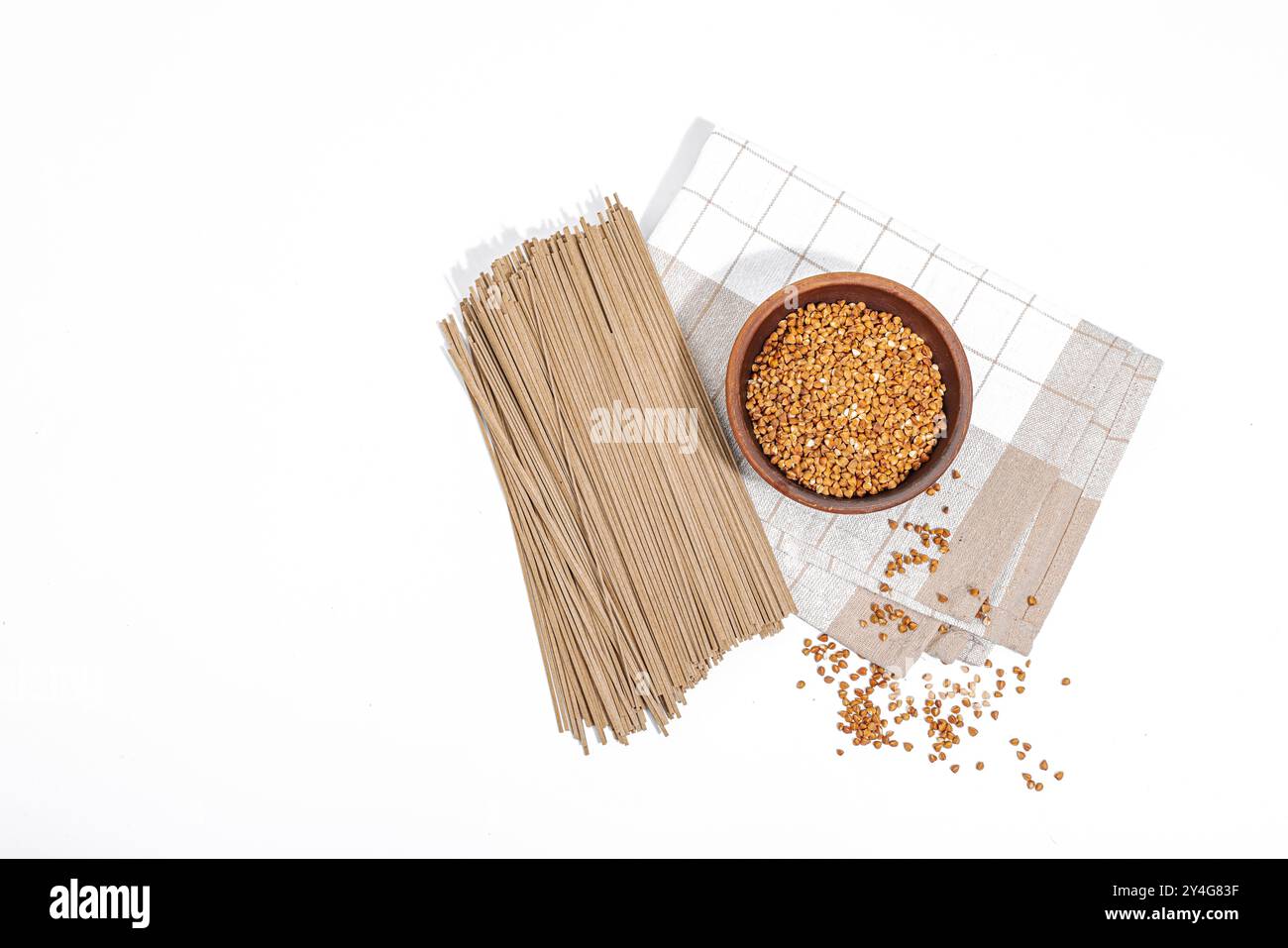 Japanese buckwheat soba noodles. Classic ingredient for preparing ...