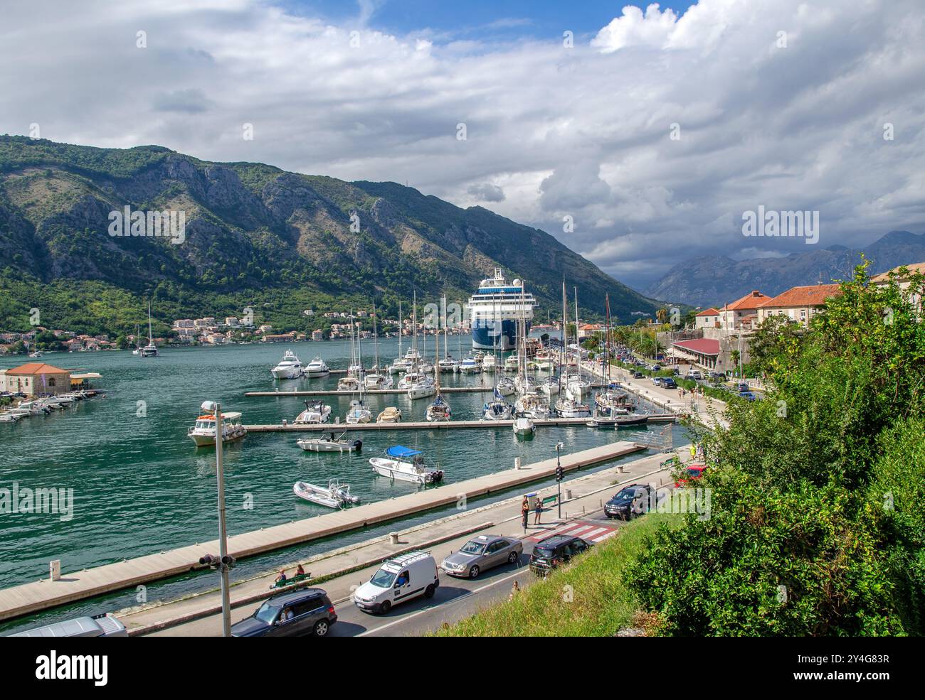 Kotor Town Harbour, Kotor Bay, Montenegro, Europe Stock Photo - Alamy