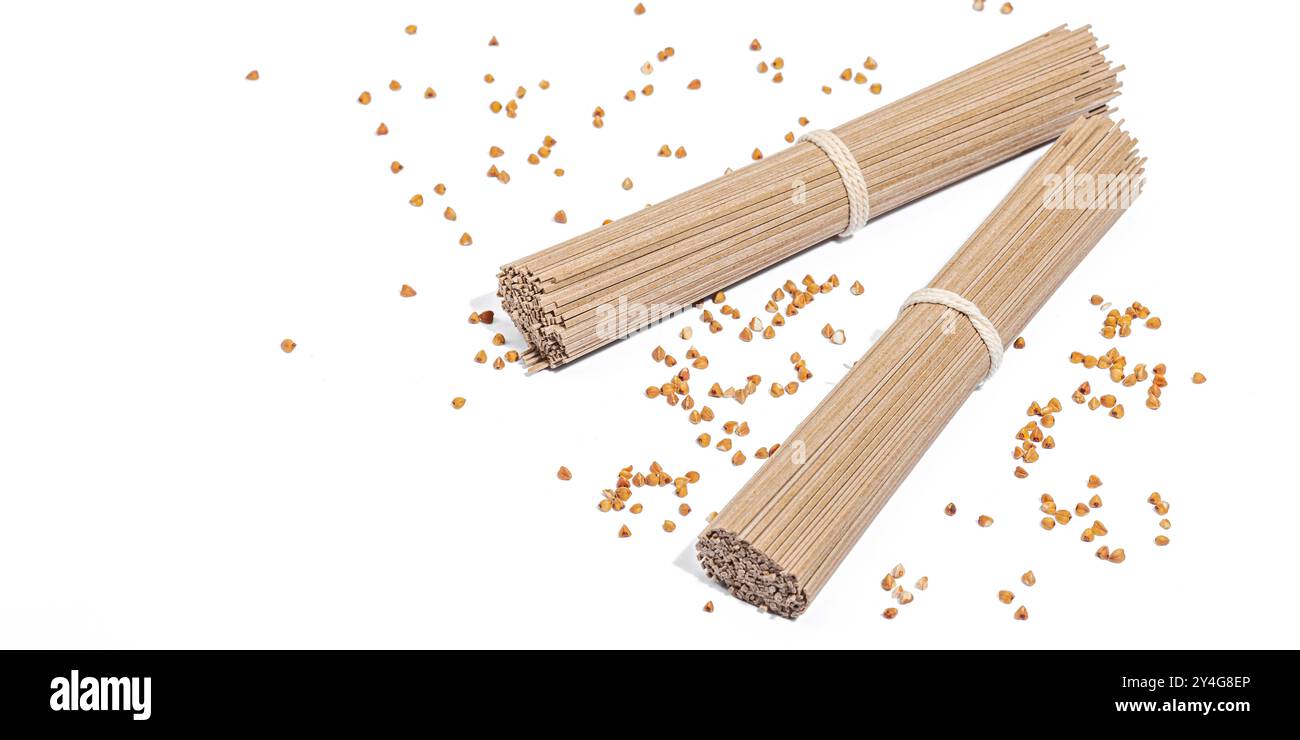 Japanese buckwheat soba noodles. Classic ingredient for preparing ...