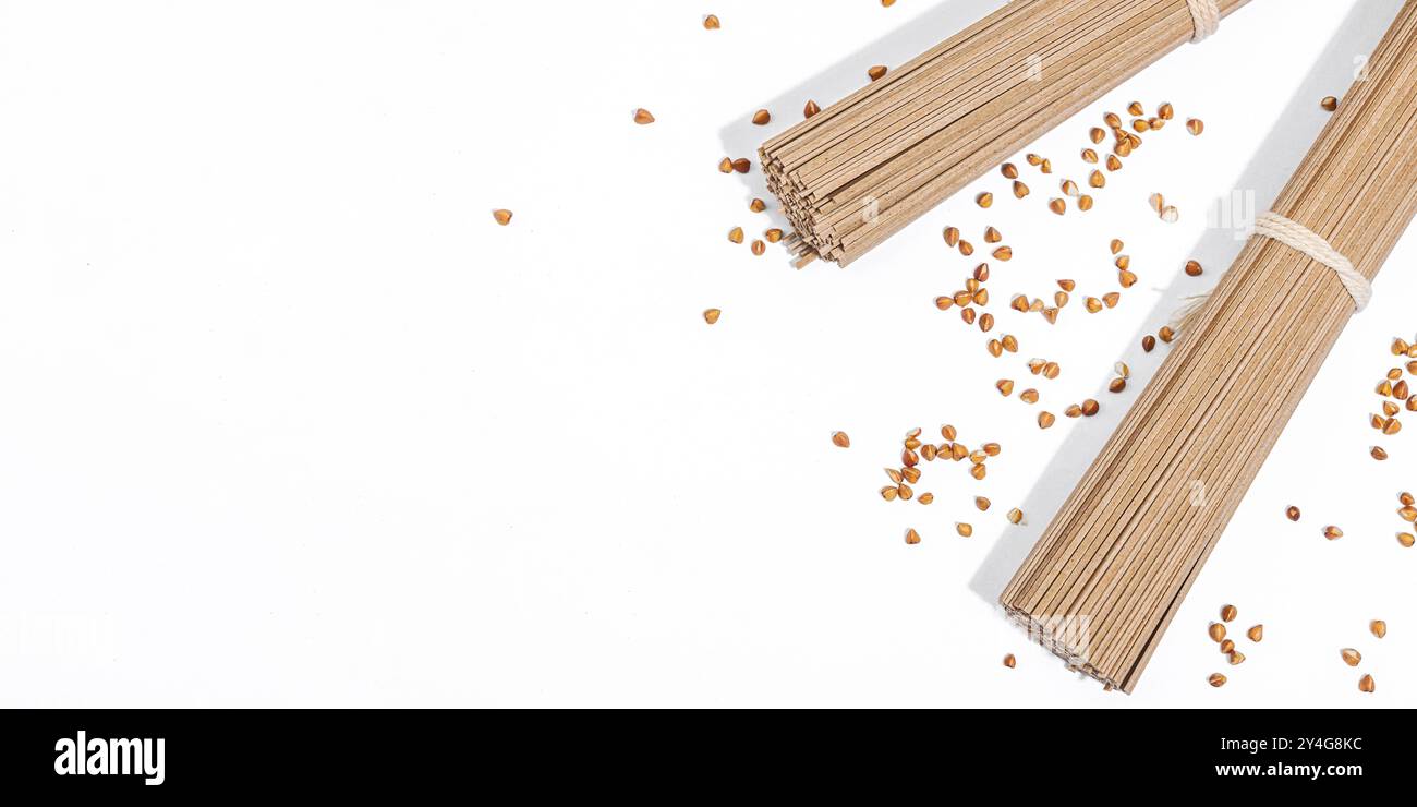 Japanese buckwheat soba noodles. Classic ingredient for preparing ...