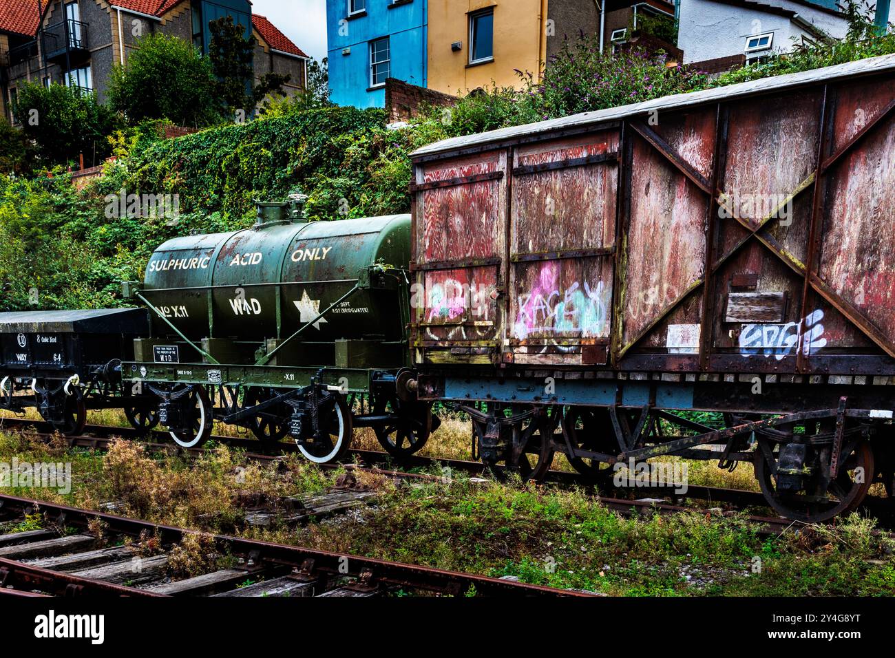 A restored former War Department sulphuric acid tank wagon, now on ...