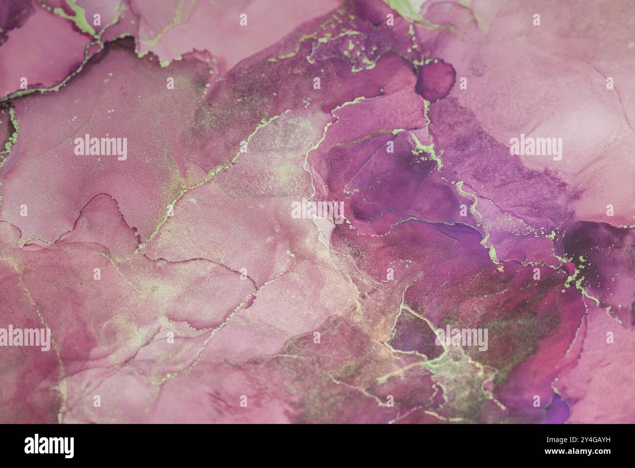 Fluid abstract art in shades of purple and pink with subtle gold ...