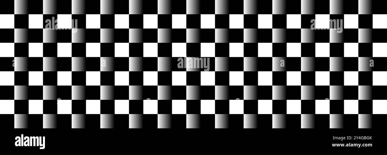 Black and white checkered pattern with gradient shading. Seamless ...
