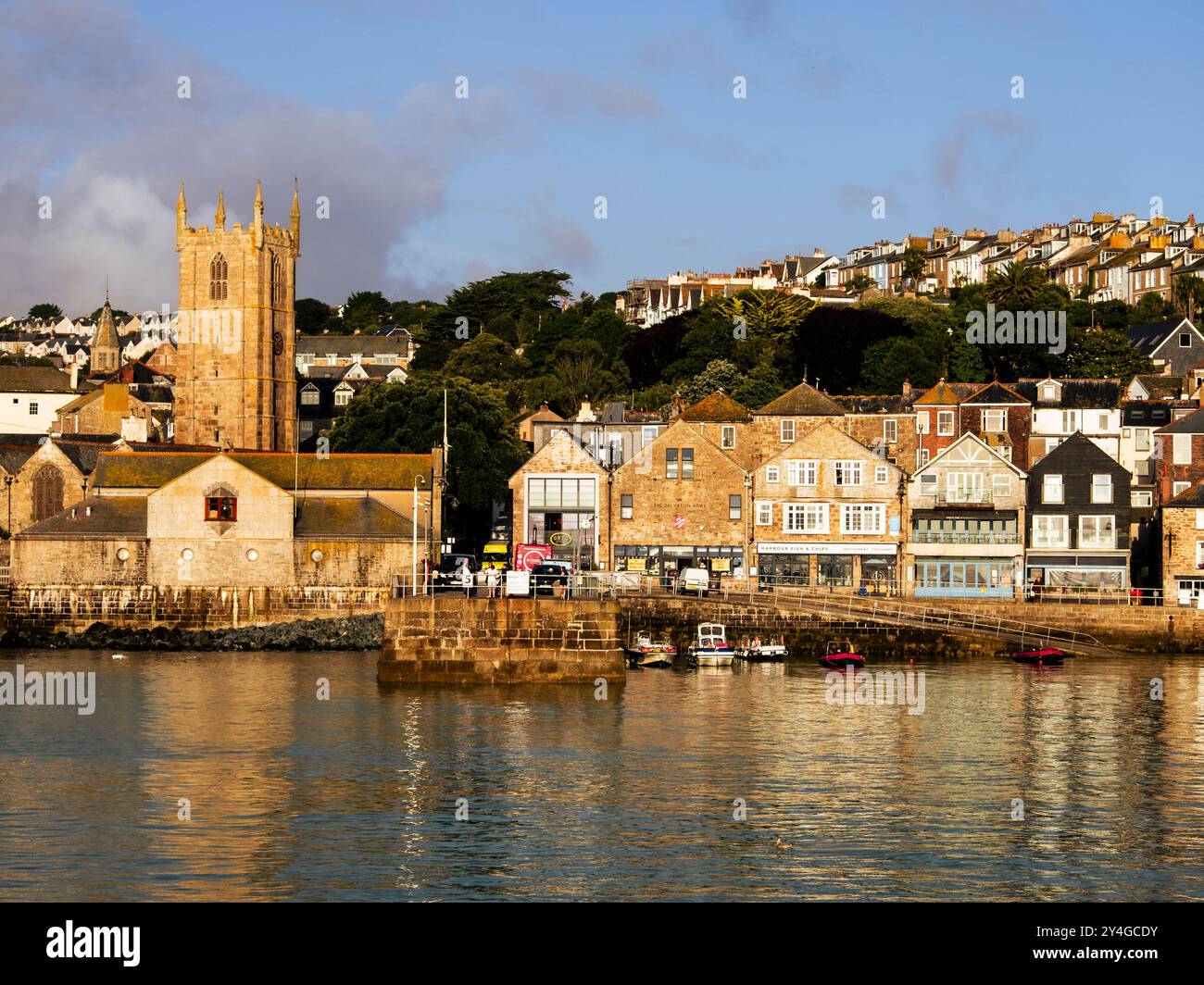 Dawn at St Ives Harbour, St Ivers, Cornwall, England, UK, GB Stock ...