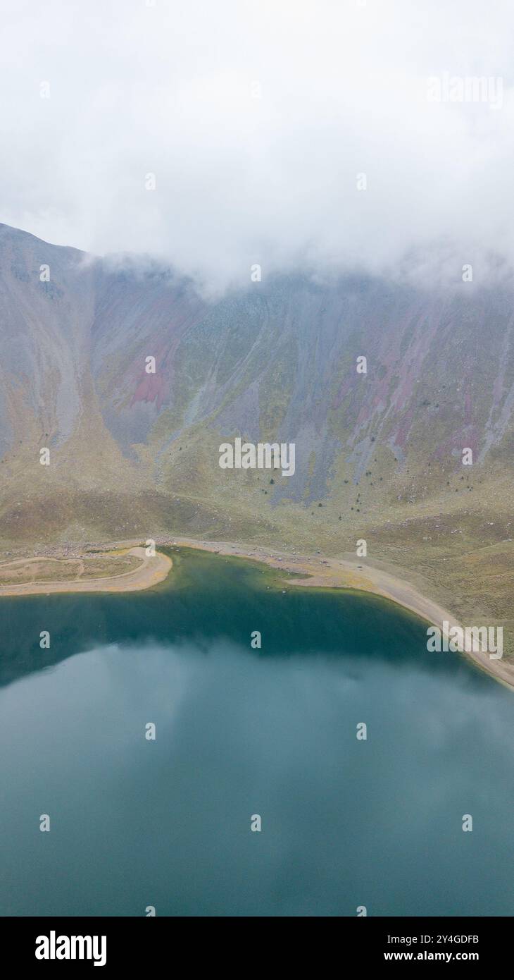 Aerial view of Laguna del Sol ️ in the Nevado de Toluca, a national ...