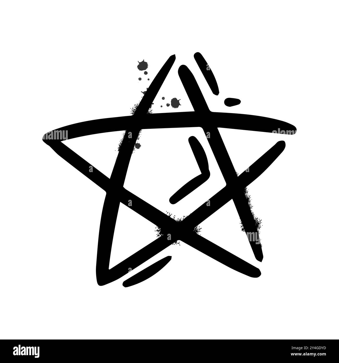 Spray graffiti star. Texture element, isolated on white background ...