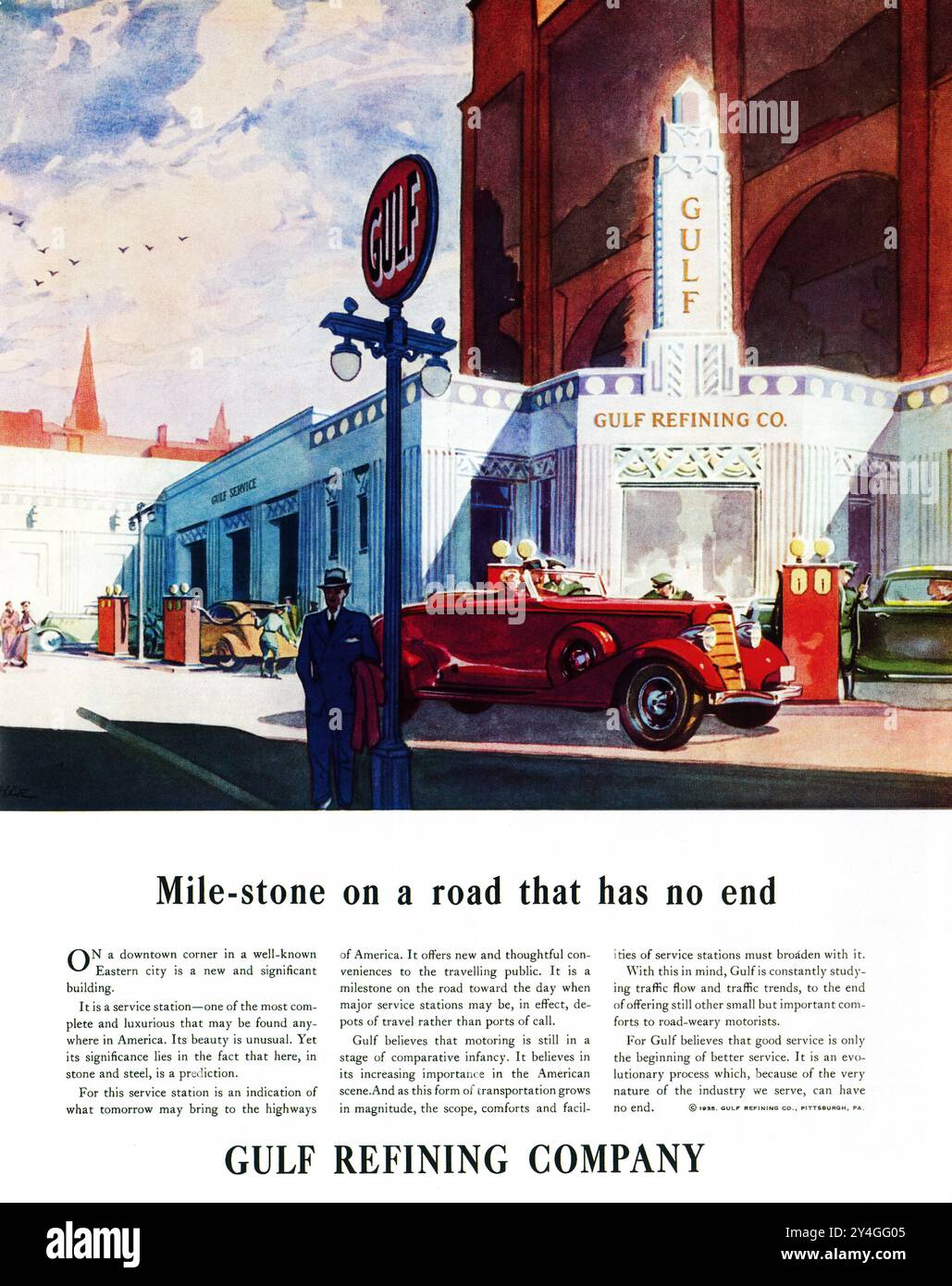 Car with gulf ad hi-res stock photography and images - Alamy