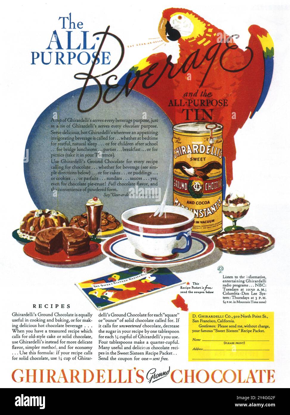 Vintage chocolate ad Cut Out Stock Images & Pictures - Alamy