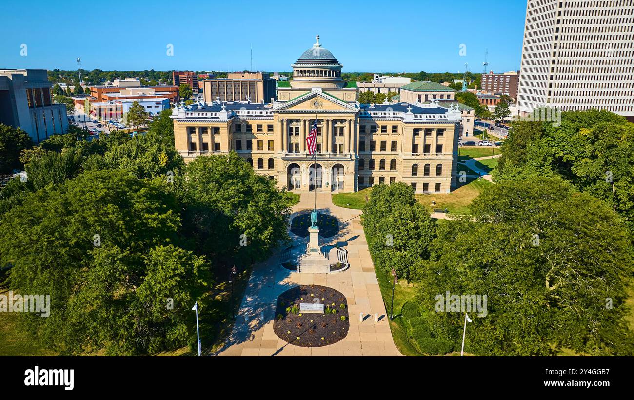 Aerial View of Toledo Lucas County Courthouse in Urban Setting Stock ...