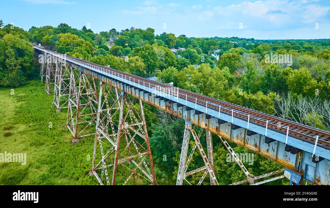Aerial footage over iron bridge hi-res stock photography and images - Alamy