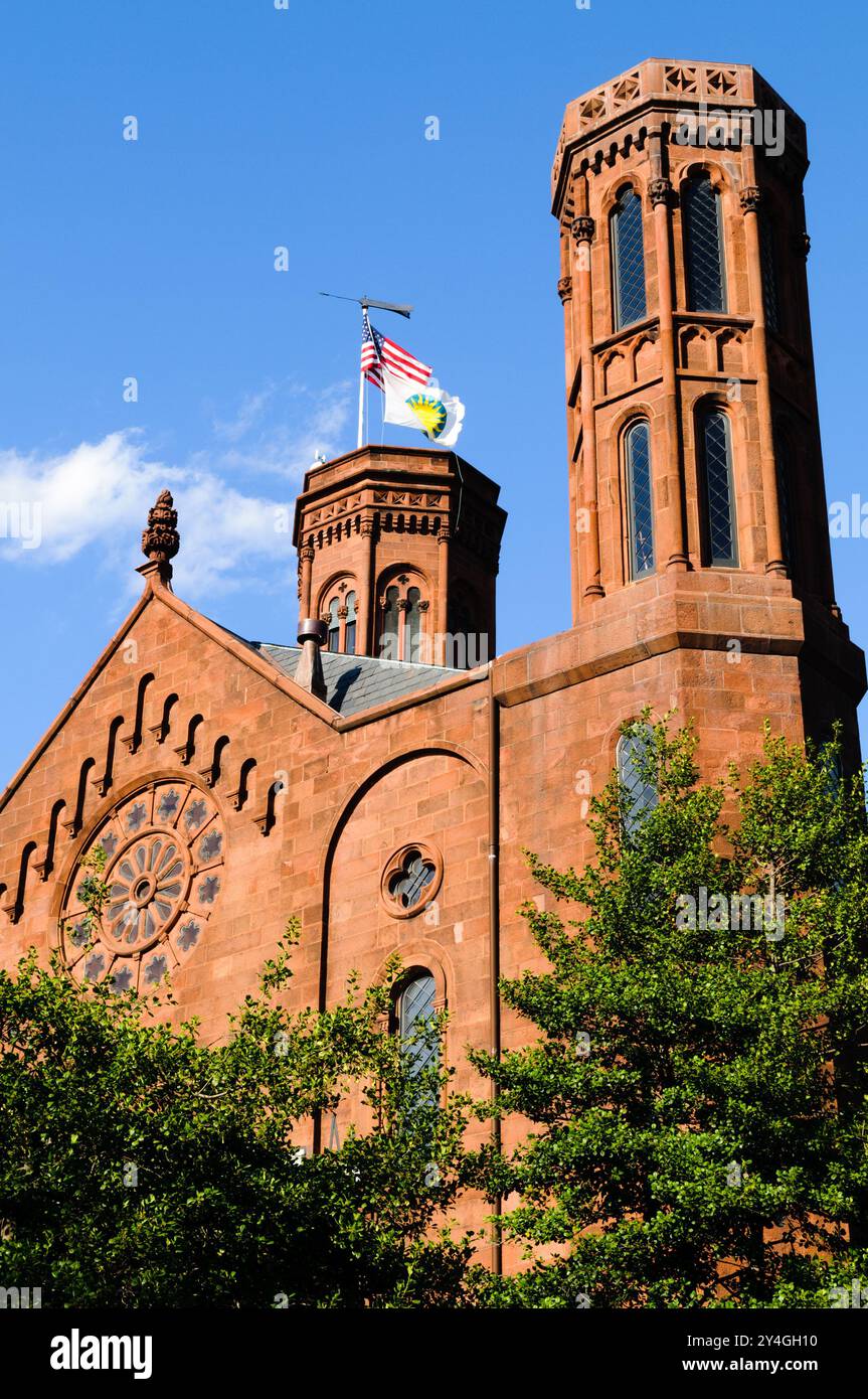 Smithsonian Castle Towers Facade Washington DC // WASHINGTON, D.C ...