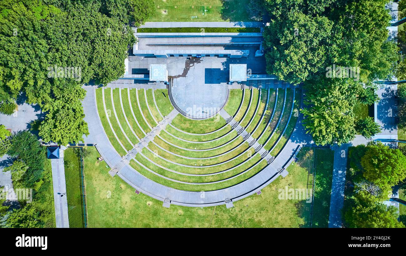 Aerial View of Amphitheater in Lush Park Setting Nashville Stock Photo ...