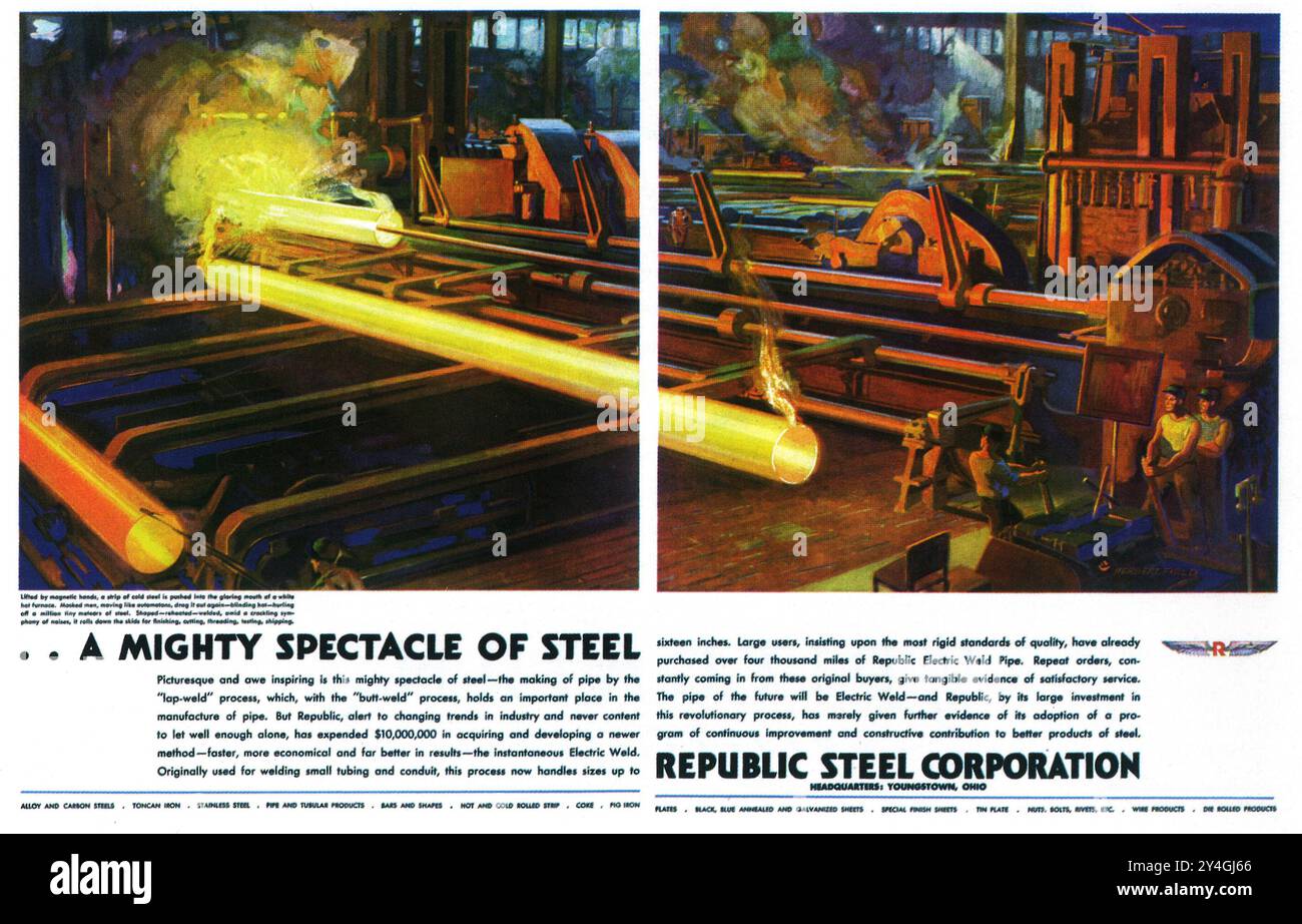 1931 Republic Steel Co Ad Stock Photo - Alamy