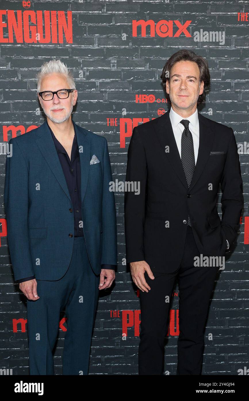 James Gunn, Peter Safran at arrivals for THE PENGUIN HBO Limited Series ...
