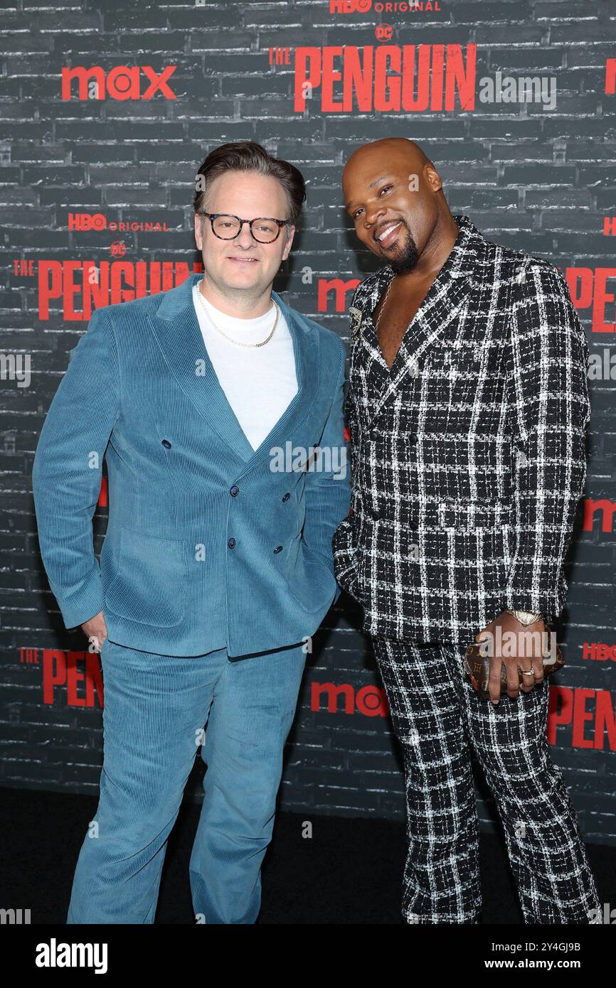 Jeremy Merrifield, Michael James Scott at arrivals for THE PENGUIN HBO ...