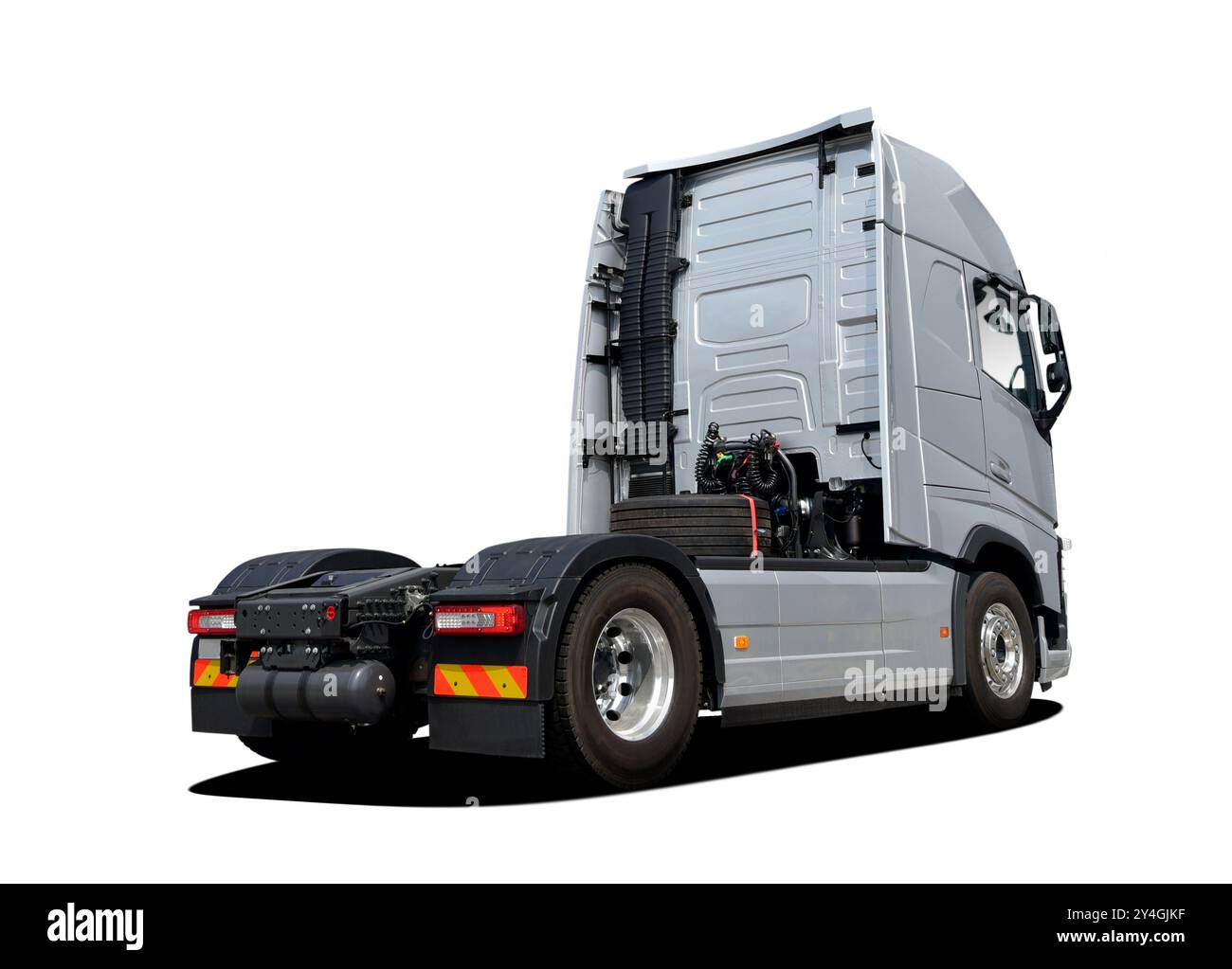 Large truck tractor, rear view Stock Photo - Alamy