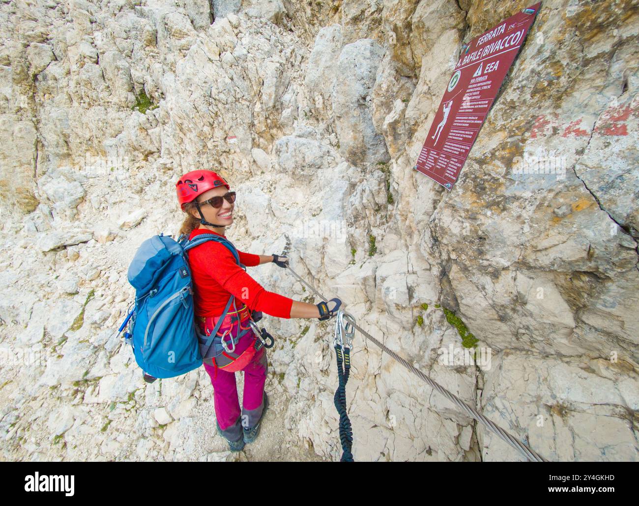 Gran Sasso, Italy - The path to red Bivacco Bafile refuge, above 2700 ...