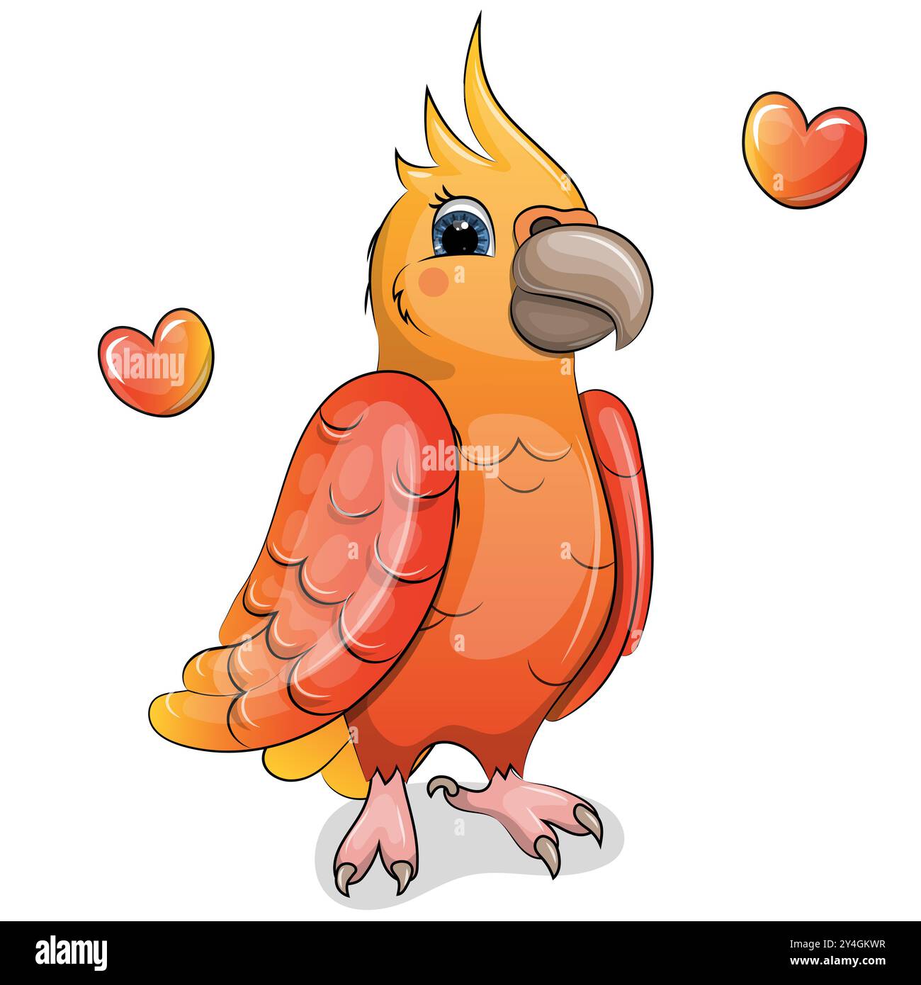 Big beautiful red parrot Stock Vector Images - Alamy