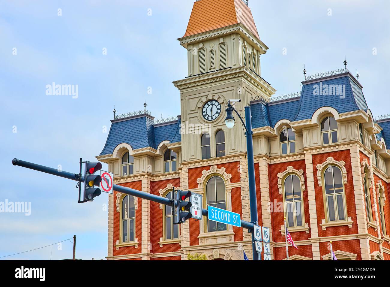 Historic Defiance County Courthouse Clock Tower Urban View Stock Photo ...