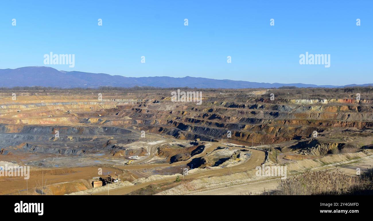 Mining exploitation aerial view hi-res stock photography and images - Alamy