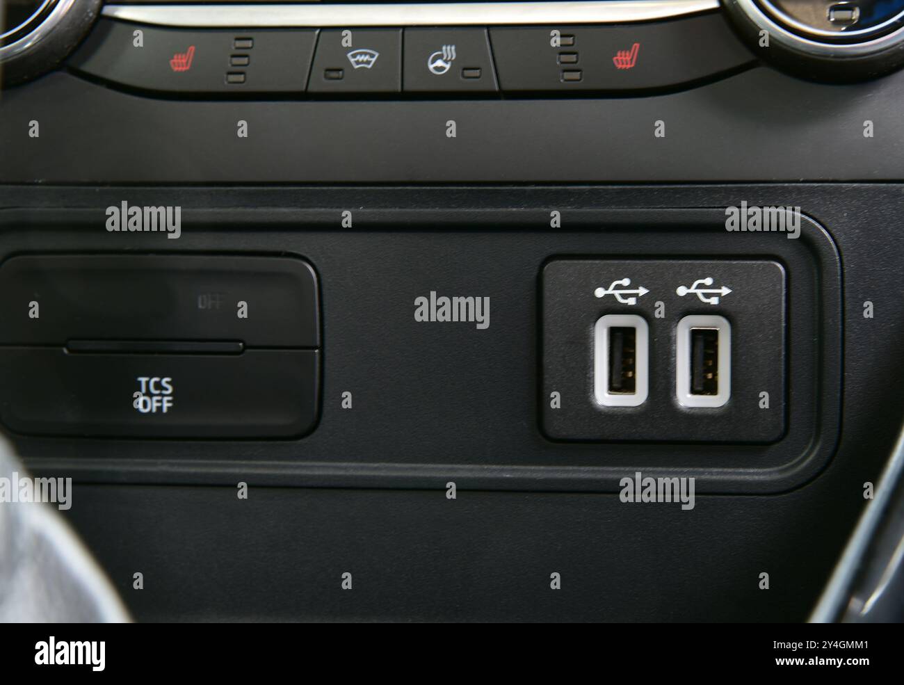 Two USB port in the car panel Stock Photo - Alamy