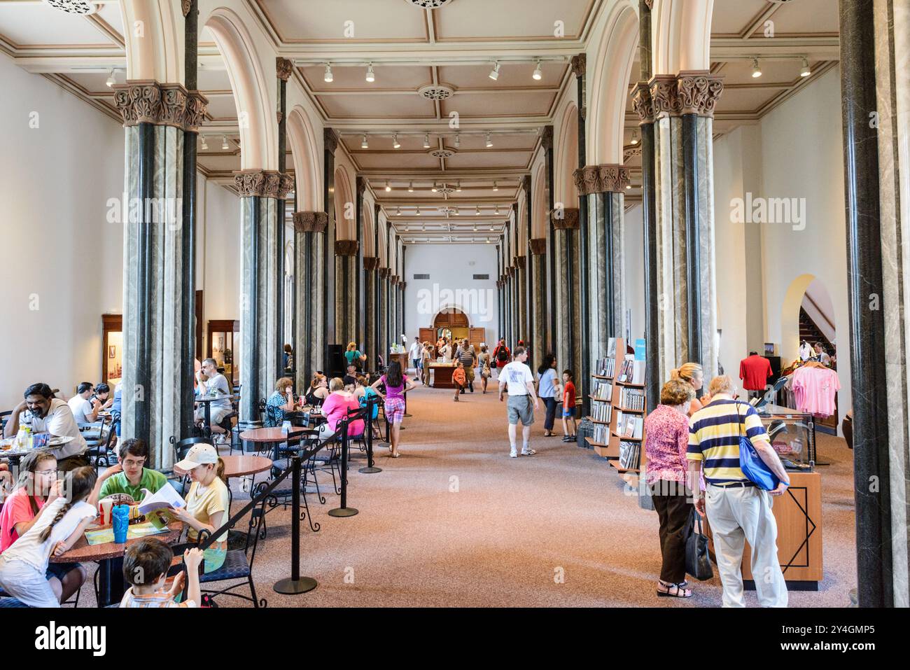 Smithsonian Castle Main Hall. The main hall of the Smithsonian Castle ...