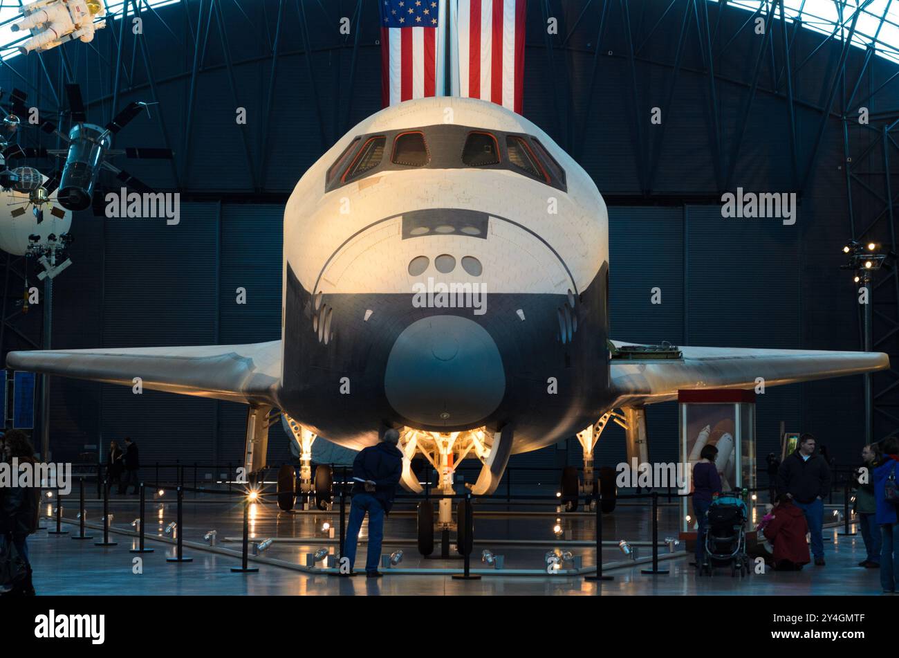 The space shuttle Enterprise on display in the space wing at the ...