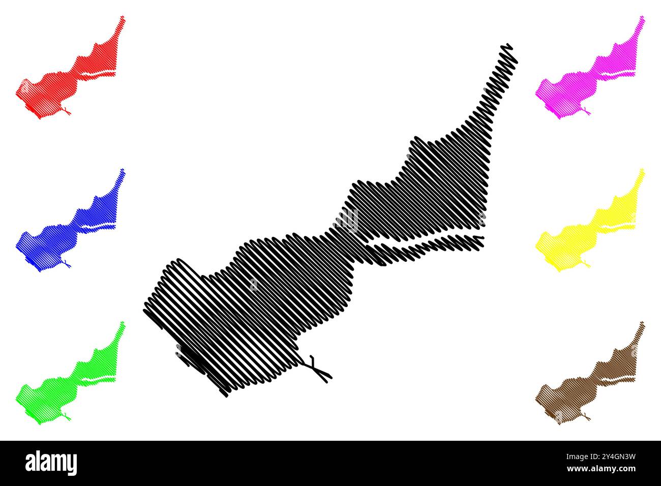 Weipa Town (Commonwealth of Australia, Queensland state) map vector ...