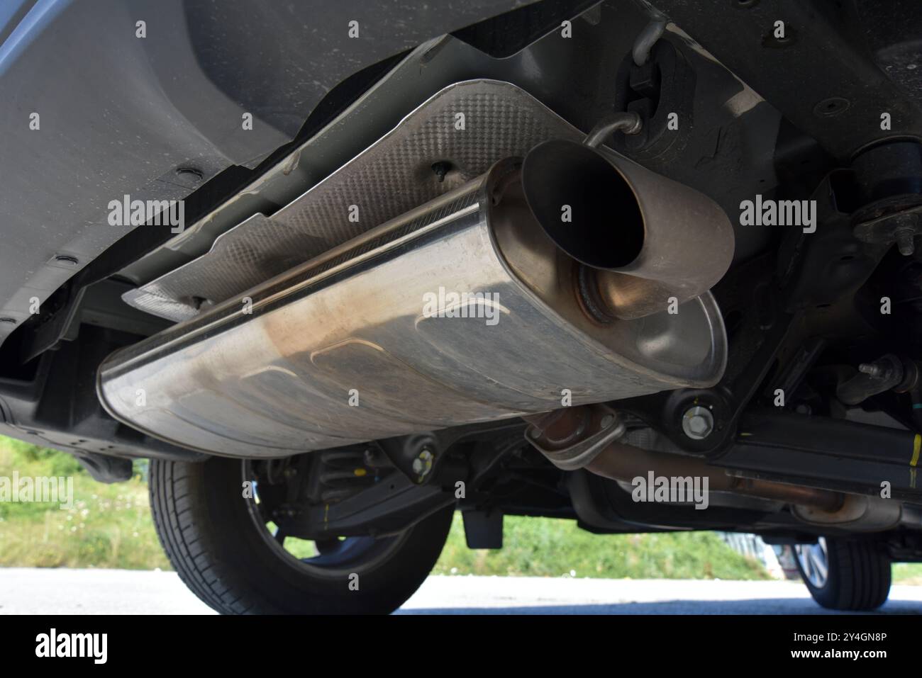 Exhaust pipe muffler under hi-res stock photography and images - Alamy