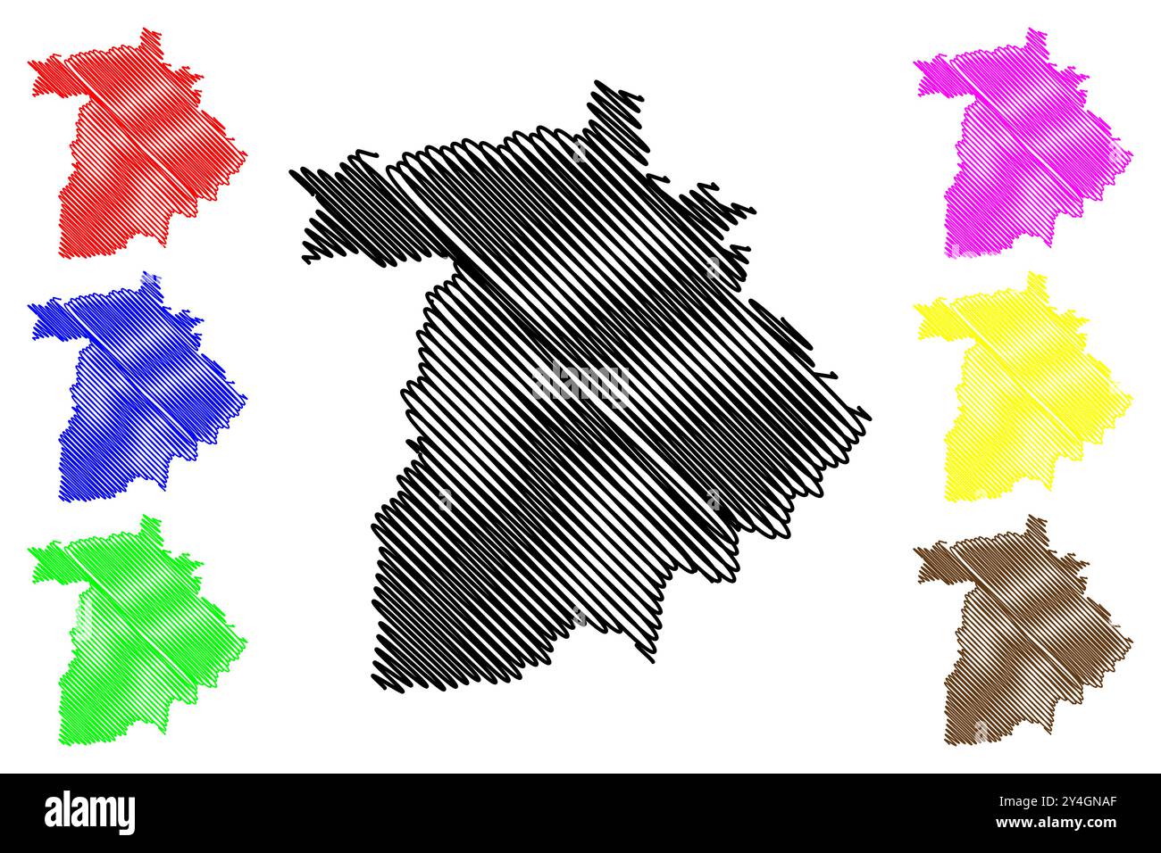Western downs vector outline map Cut Out Stock Images & Pictures - Alamy