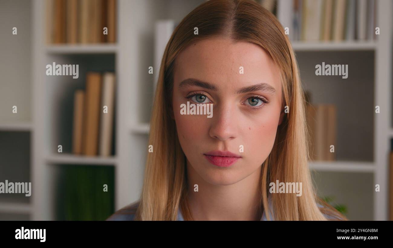 Shocked female face big eyes open mouth portrait amazed astonished ...
