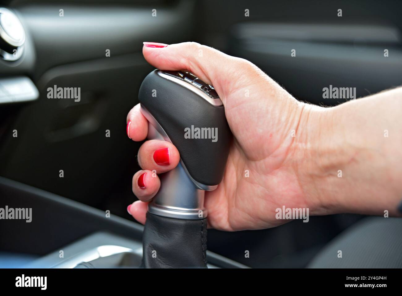 Woman stick shift car hi-res stock photography and images - Alamy