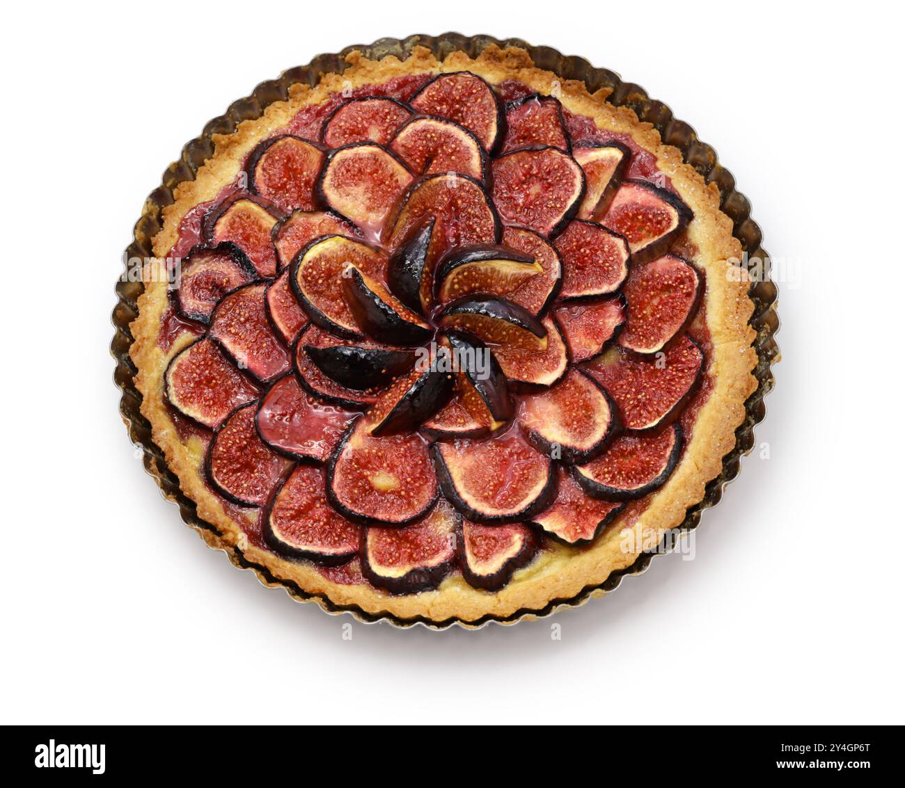 baked black fig tart, French dessert Stock Photo - Alamy