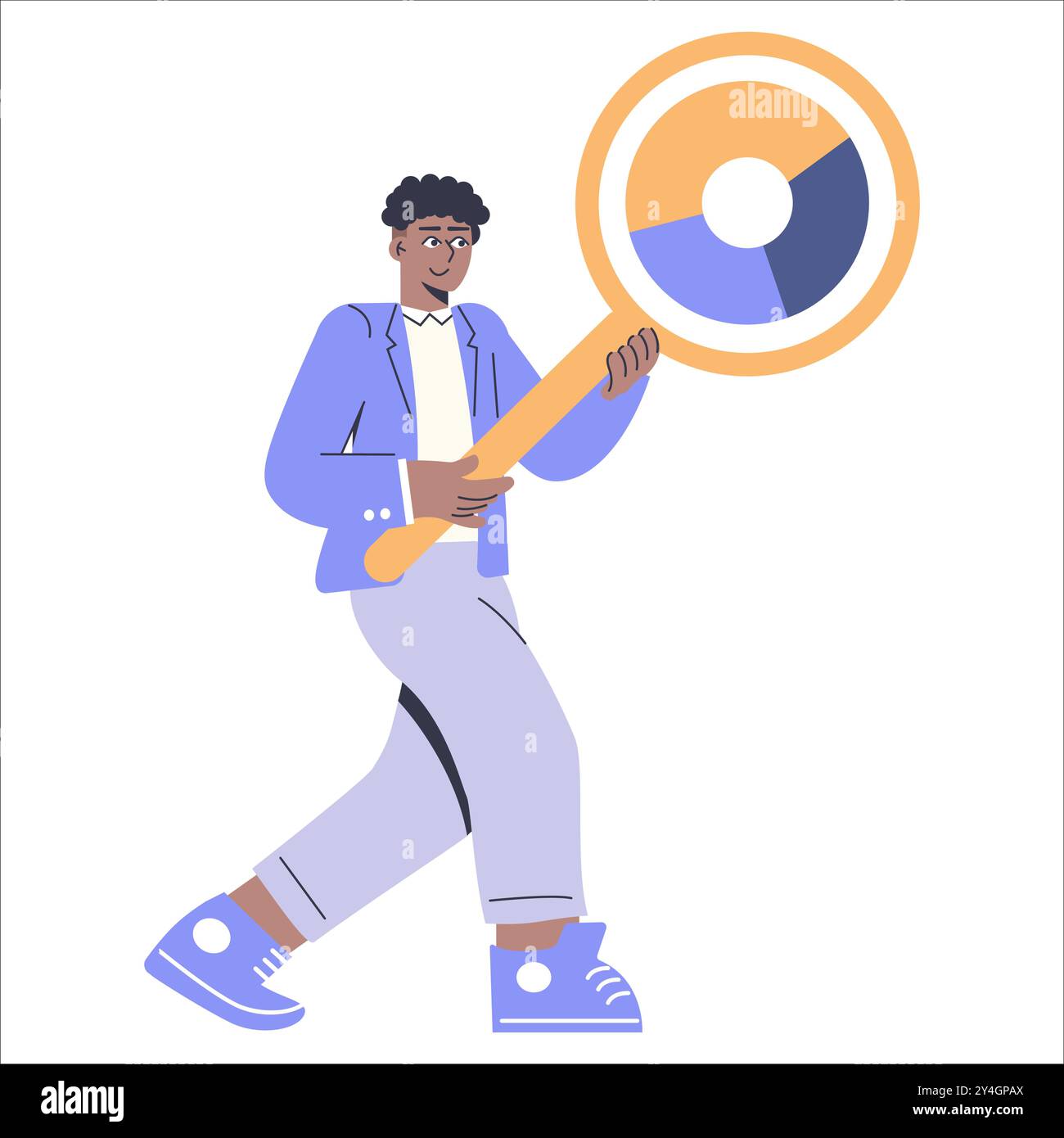 Diversity businessman concept. A cheerful entrepreneur holds a ...