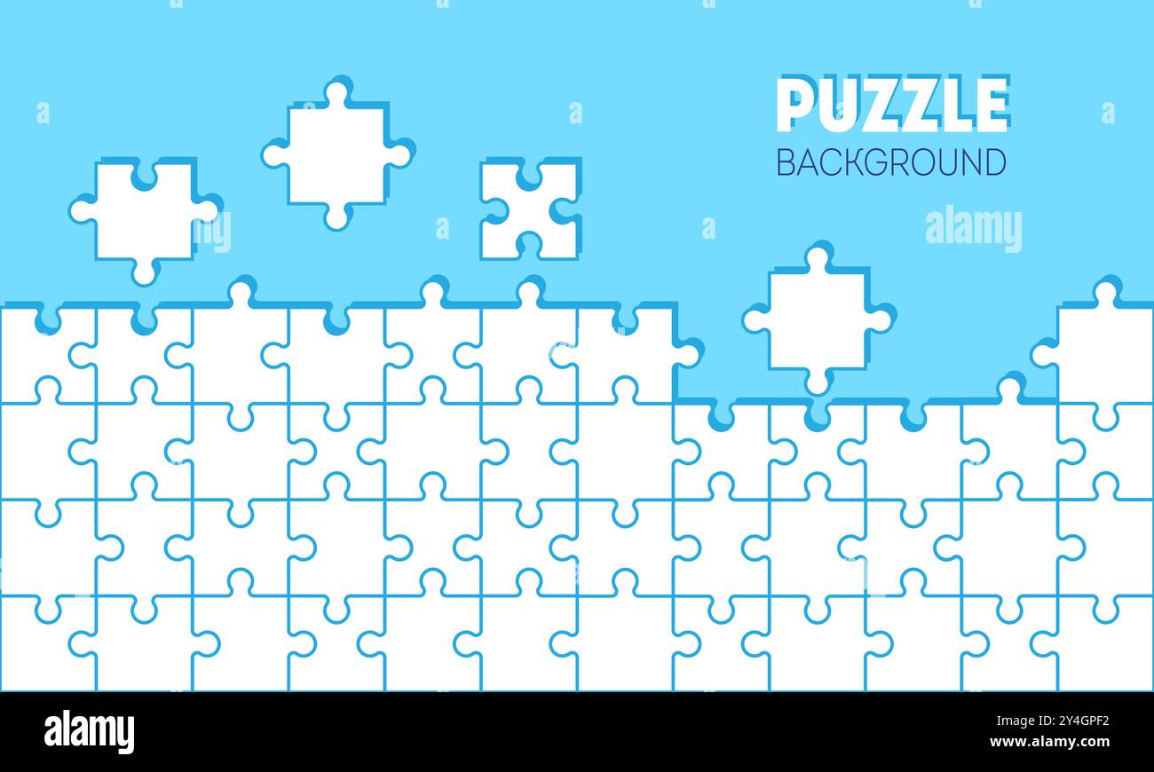 Abstract blue background with puzzles piece Stock Vector Image & Art ...