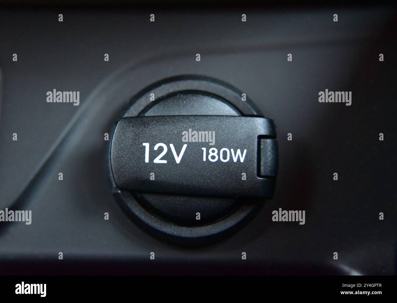 12 Volts power outlet socket in the car Stock Photo - Alamy