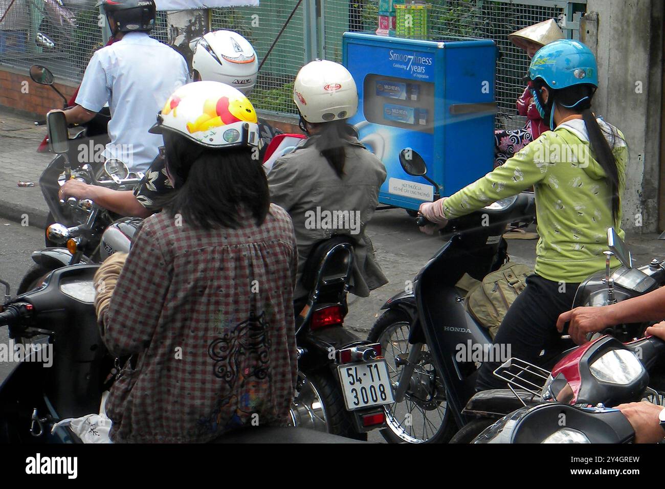 Motorcycle traffic in Hochiminville, Vietnam Stock Photo - Alamy