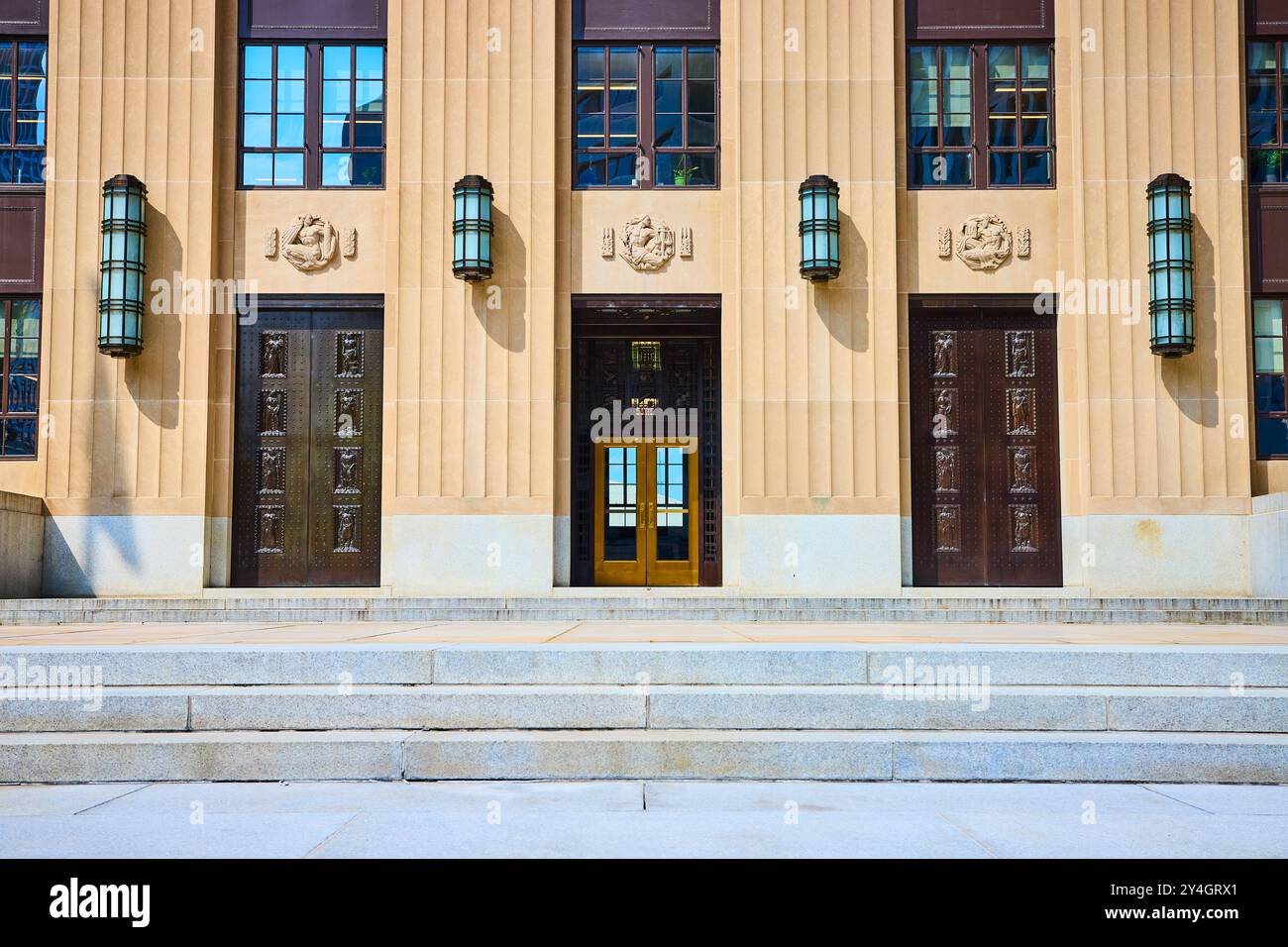 Grand Facade of Nashville State Office Building Eye-Level View Stock ...