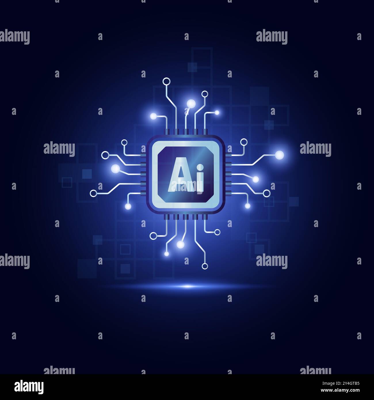 Electronic circuit chip processor, Smart technology artificial ...
